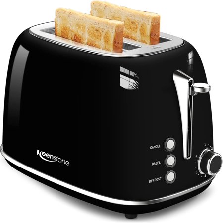 Toaster 2 Slice Stainless Steel Toaster Retro with 6 Bread Shade ...