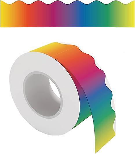 Bulletin Borders Stickers Black Board Trim Gradient Color Rolled ...