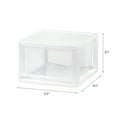 Iris Usa 14 5qt Plastic Storage Modular Stacking Drawer White