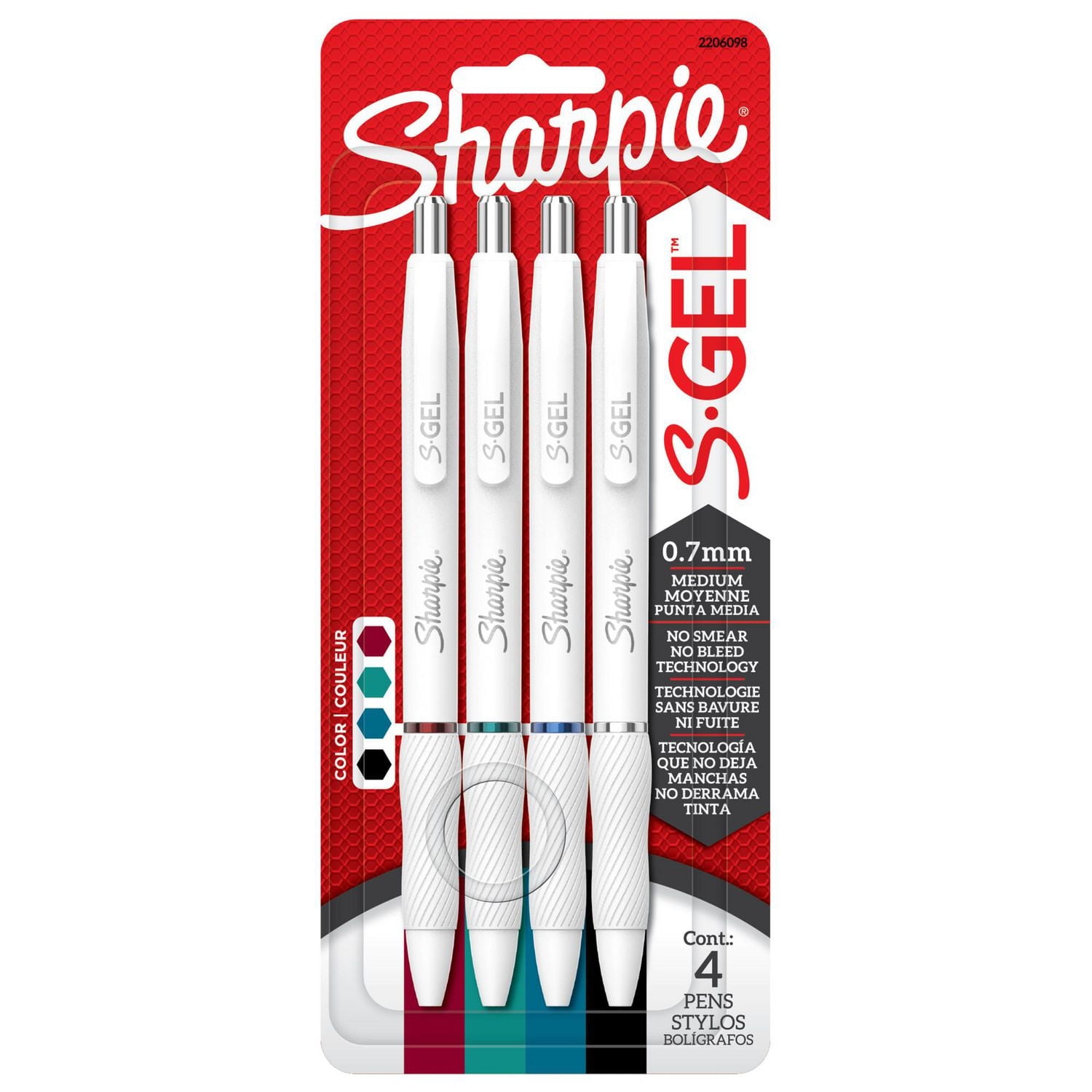Sharpie S-Gel Pens, Fashion Barrel Gel Pens, Pearl White Body, Medium ...