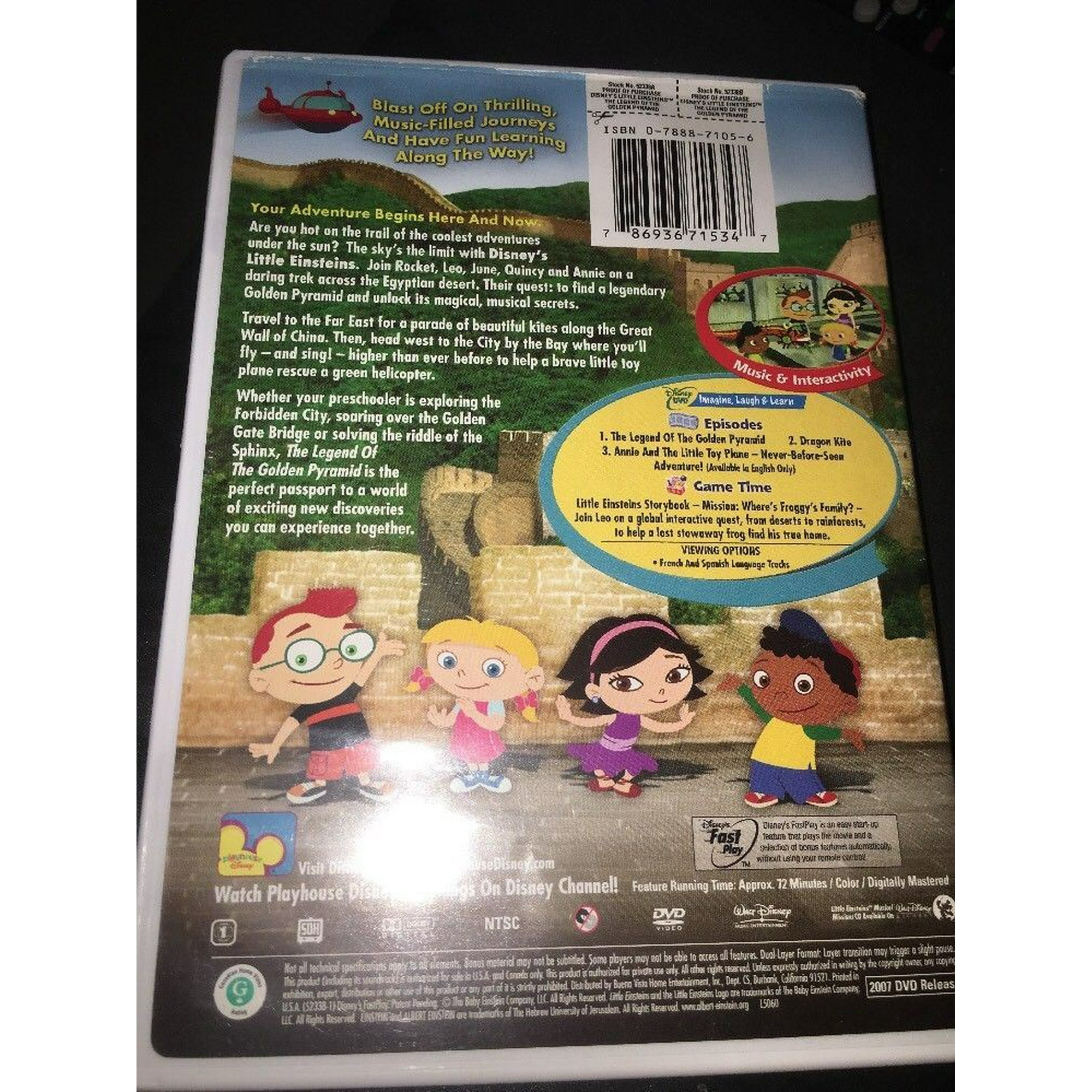 Little Einsteins The Legend Of The Golden Pyramid Dvd Menu