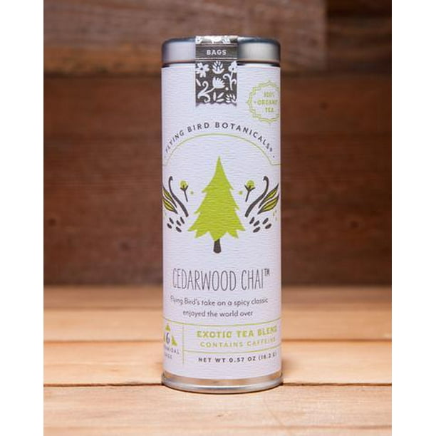 Cedarwood Chai - 6 Tea Bag Tin - Exotic Blend - Walmart.com
