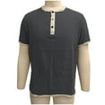 Felirenzacia George Men's Quarter Button Front Short Tee, 0.4Lbs Cotten ...