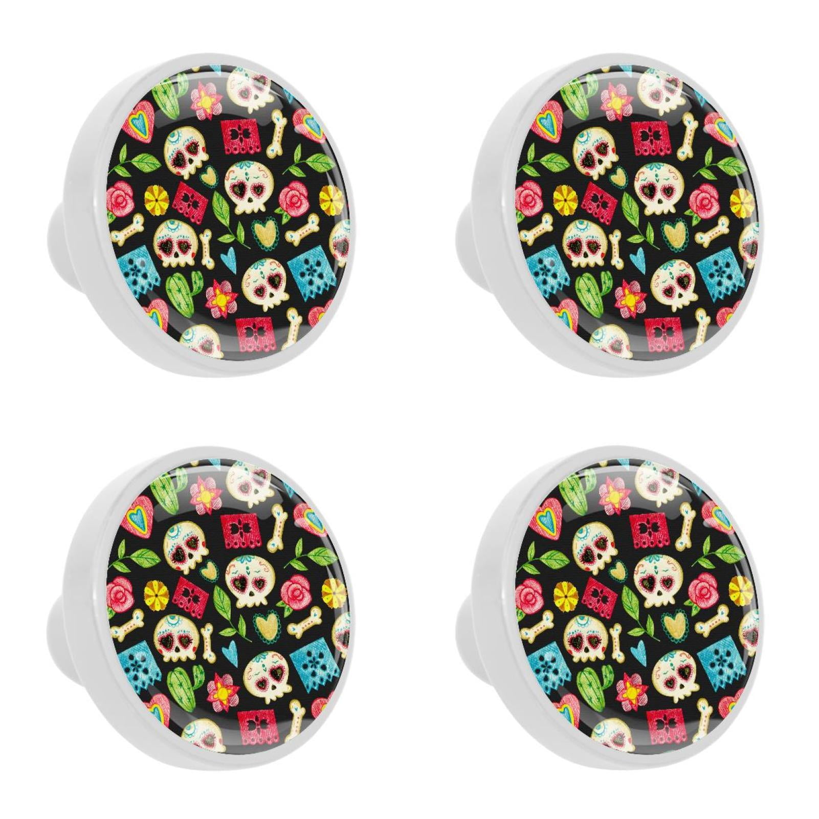 4 Pcs Skull Knobs for Kitchen Cabinet Cupboard Dresser Bookcase Drawer ...