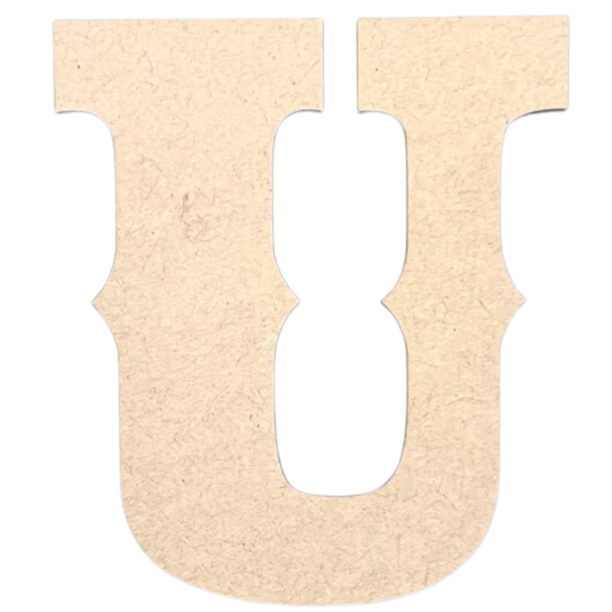 Krafty Supply 5" Tall Western Block - MDF Letter U | 1/8" Thick ...