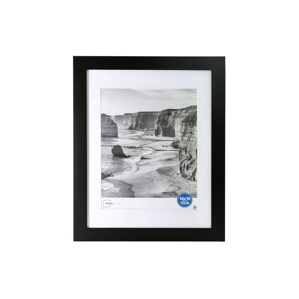 Mainstays 14x18 inch Matted to 11x14 inch Flat Wide Black 1.5" Gallery ...