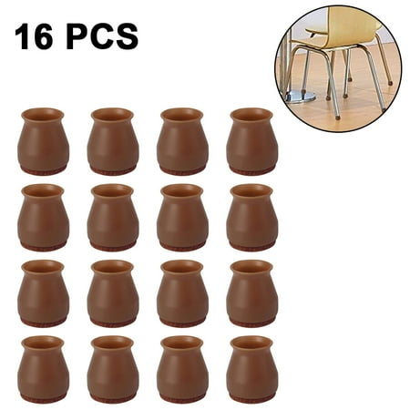 Silicone chair leg caps, 16pcs round silicone chair leg caps with felt ...