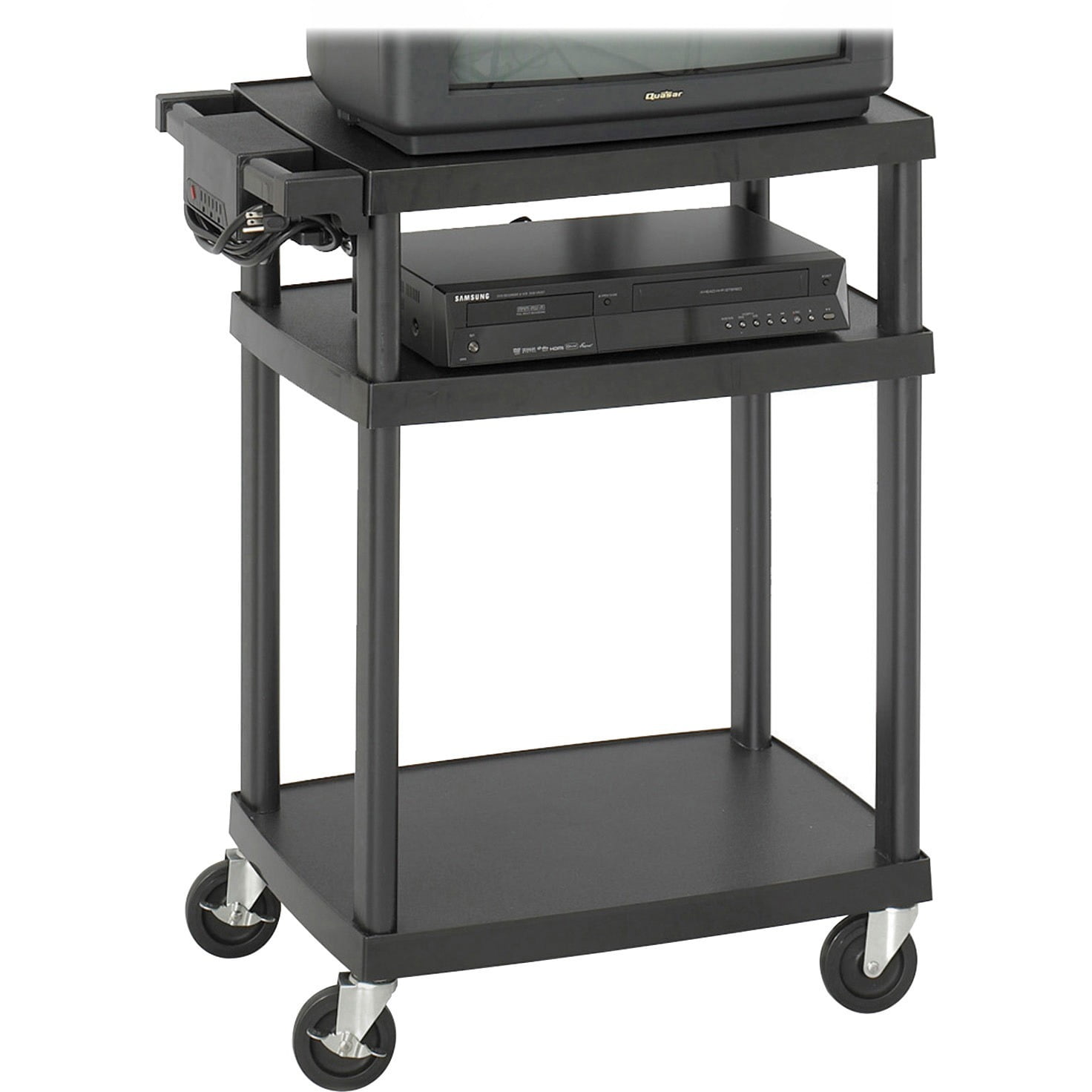 Safco, SAF8933BL, Adjustable Plastic AV Cart, 1 Each, Black - Walmart.com