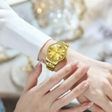TAXAU Luxury Gold Watches For Womens Diamond Womens Watches With Gold Stainless Steel Band ...