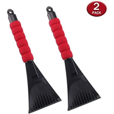 Ice Scraper for Cars Windshield with Foam Handle 2 Pack Snow Scraper, 2 ...