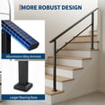 2-Pack 5-Step Indoor/Outdoor Handrail Kit - Black Aluminum Stair ...