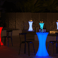 MoNiBloom Set of 3 LED Light Up Bar Table + Stools, 16 Color Changing ...
