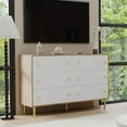 6-Drawer Wood Dresser – Modern Storage Cabinet and TV Stand with Deep ...
