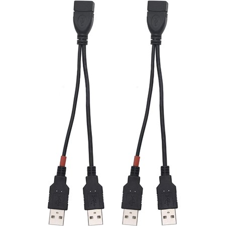30cm USB Splitter Cable USB 2.0A Female to Dual USB A Male Y Hub ...