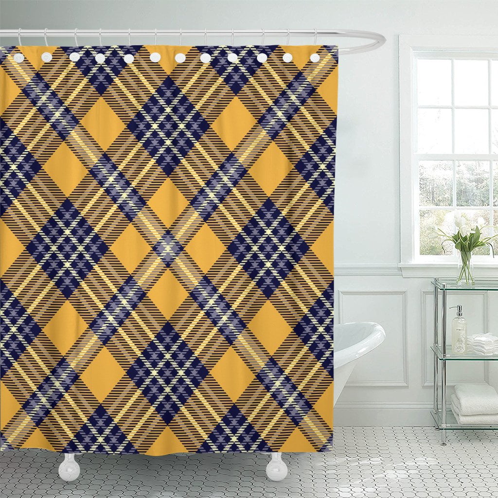 PKNMT Blue Tartan Plaid Pattern Traditional Checker All Over Polyester ...