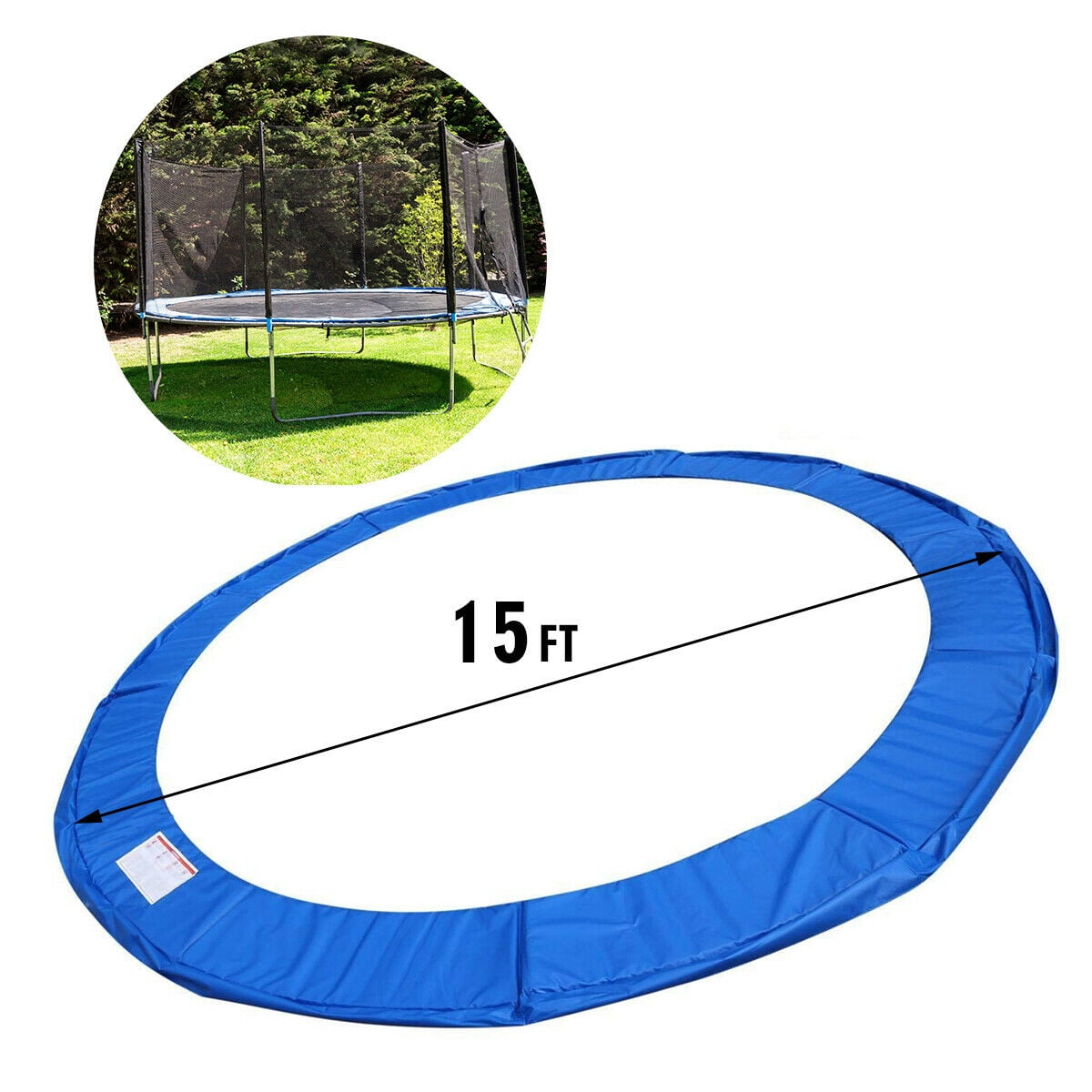 Click here for Gymax Blue 15 Ft Frame Trampoline Safety Pad Cover... prices