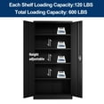 GAEANET 2 Door Metal Storage Cabinet, Adjustable 4 Shelves, 71in Tall ...