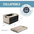 CleverMade Collapsible Storage Bin No Lid, 16 Gal, Tan, 3 Pack ...