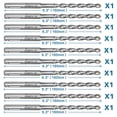 10-Piece 1/4” SDS Plus Drill Bits Rotary Hammer Drill Bit Set, Carbide ...