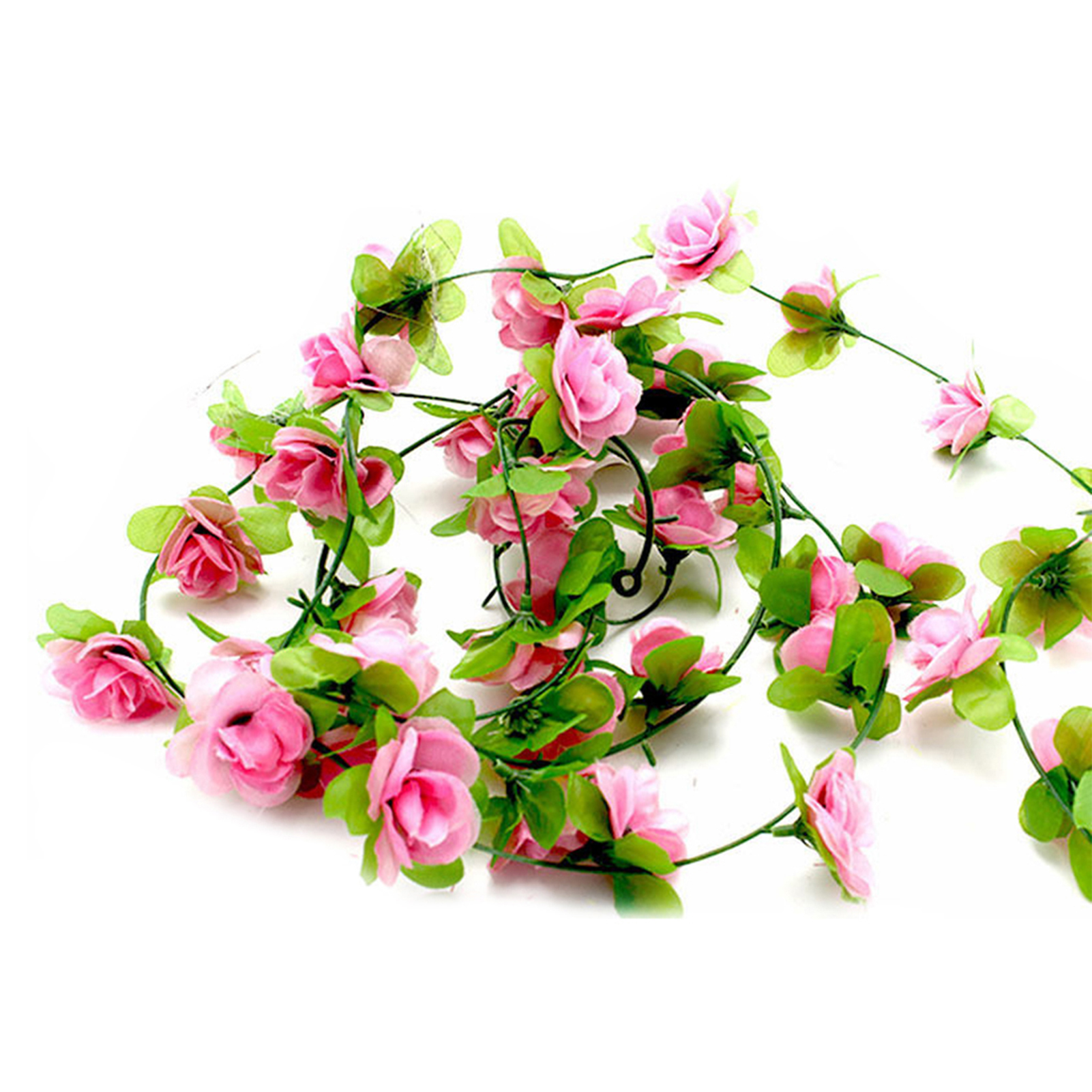 Artificial Floral Flower Garland 90.55in Fake Rose Vine Hanging Rose ...