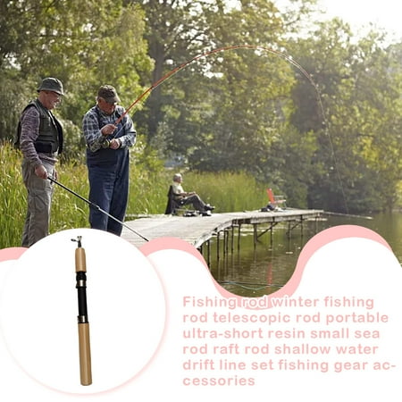 Mini Telescopic Ice Fishing Rod Retractable Portable River Carbon Fiber ...