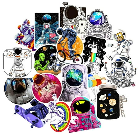 10/30/50pcs Outer Space Astronaut Alien Graffiti Stickers Toy Diy Car ...
