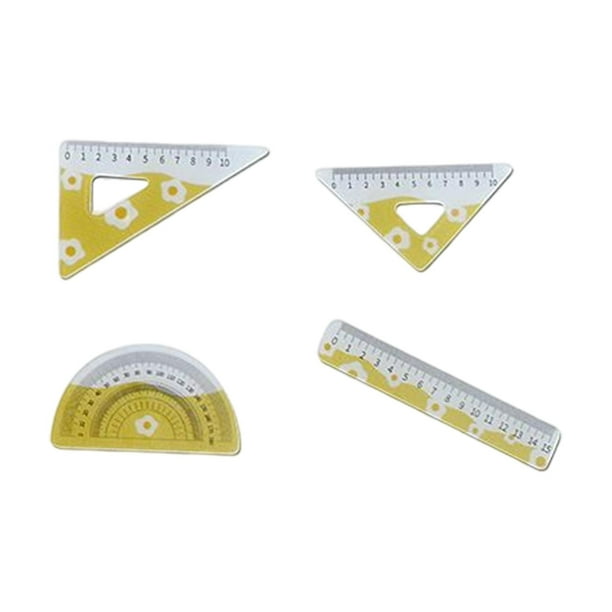 4 Pieces Miniature Mini Rulers Model Set Learning Drawing Tool ...