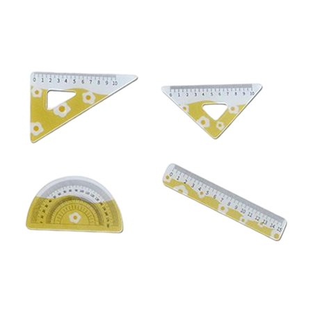 4 Pieces Miniature Mini Rulers Model Set Learning Drawing Tool ...
