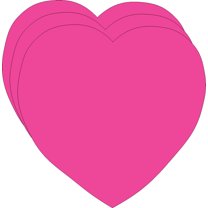 Open Heart Assorted Color Creative Cut-Outs- 3" - Walmart.com