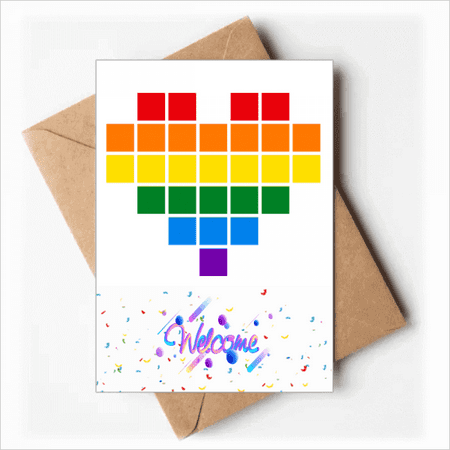Rainbow Small Box Heart LGBT Welcome Back Greeting Cards Envelopes ...