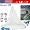 Miumaeov 33FT Nylon Beach Seine Drag Net Fishing Cast Monofilament Fish ...