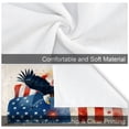4th of july hand towels an eagle flying over an american flag with ...
