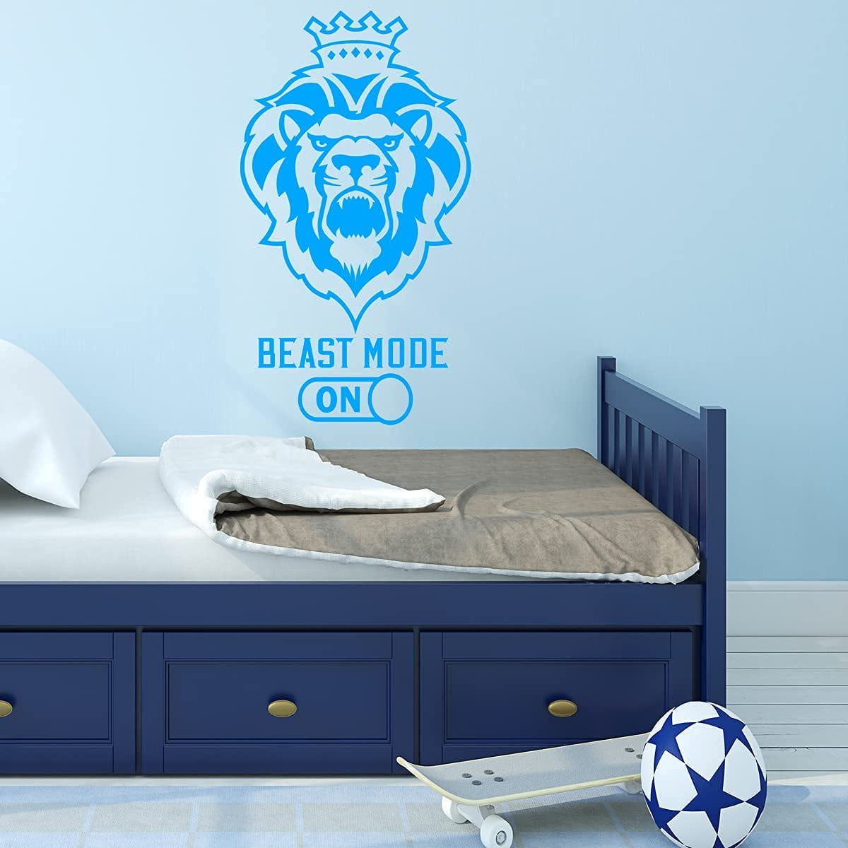 VWAQ Lion Beast Mode On Wall Decal Inspirational Attitude Quote ...