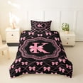 Catabedysis 3D Cartoon Bowknot Twin Duvet Cover,Pink Alphabet K Design ...