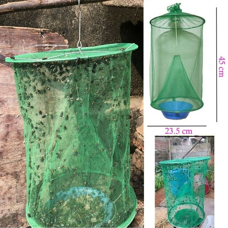 Outdoor Fly Trap Hanging Folding Fly Insect Trap Catcher Net Ranch Fly ...