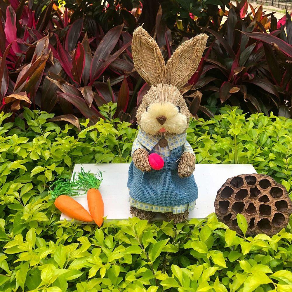 Cute Garden Ornaments Standing Rabbits Bunny Decorations Party Supplies ...
