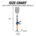 G.E.I. Bait Cast Stainless Steel BBQ Spatula - Fishing Pole Design with ...