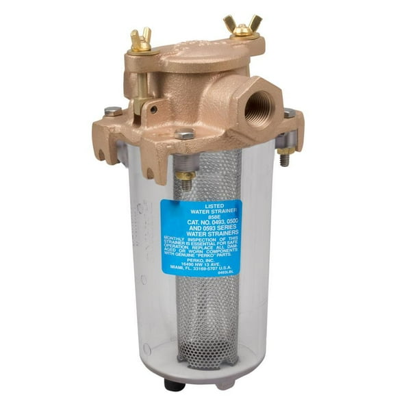 Perko Lightweight Intake Water Strainer - Clear Body - 1" Pipe Size ...