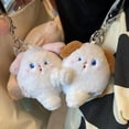2Pcs Attraction Dog Cartoon Couple Keychain Pendants Interesting Puppy ...