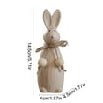 Easter Vintage-style Rabbits Figurine With Small Wooden Bead ...