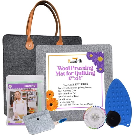 Wool Pressing Mat for Quilting with Carrying Bag 17" x 13.5" | 7 Piece ...