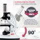 AmScope 120X-1200X 52-pcs Kids Beginner Microscope Kit with Slides, LED ...