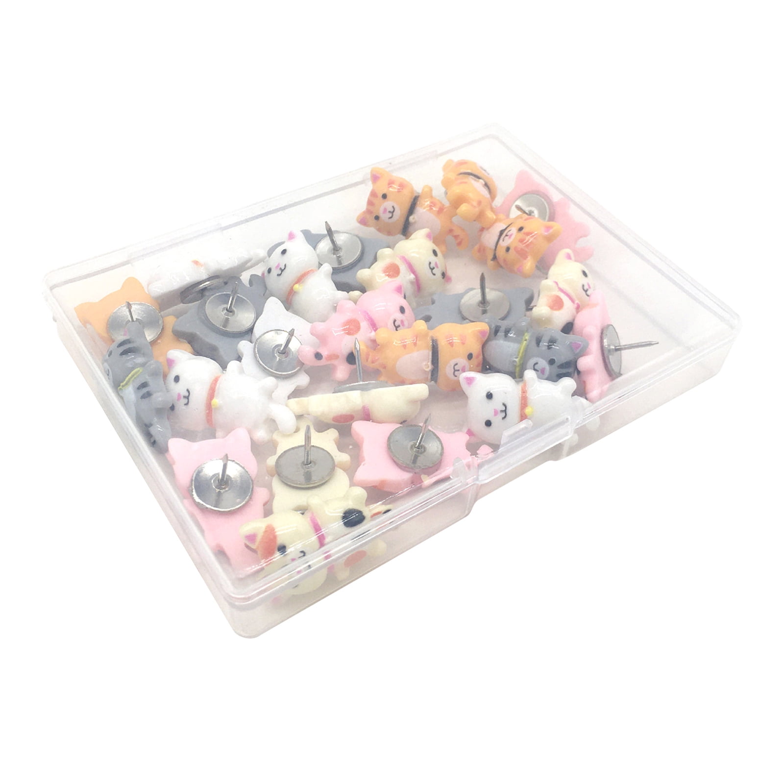 30 Pack Cat Push Pins Cute Thumb Tacks for Photos Wall Maps Bulletin ...