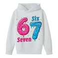 Kids Girls' 67 Hoodies Letter Rap Cute Hoodies Long Sleeve Pullover ...