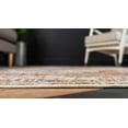 Unique Loom Verona Augustus Rug Beige/Red 5' Round Border Bohemian ...