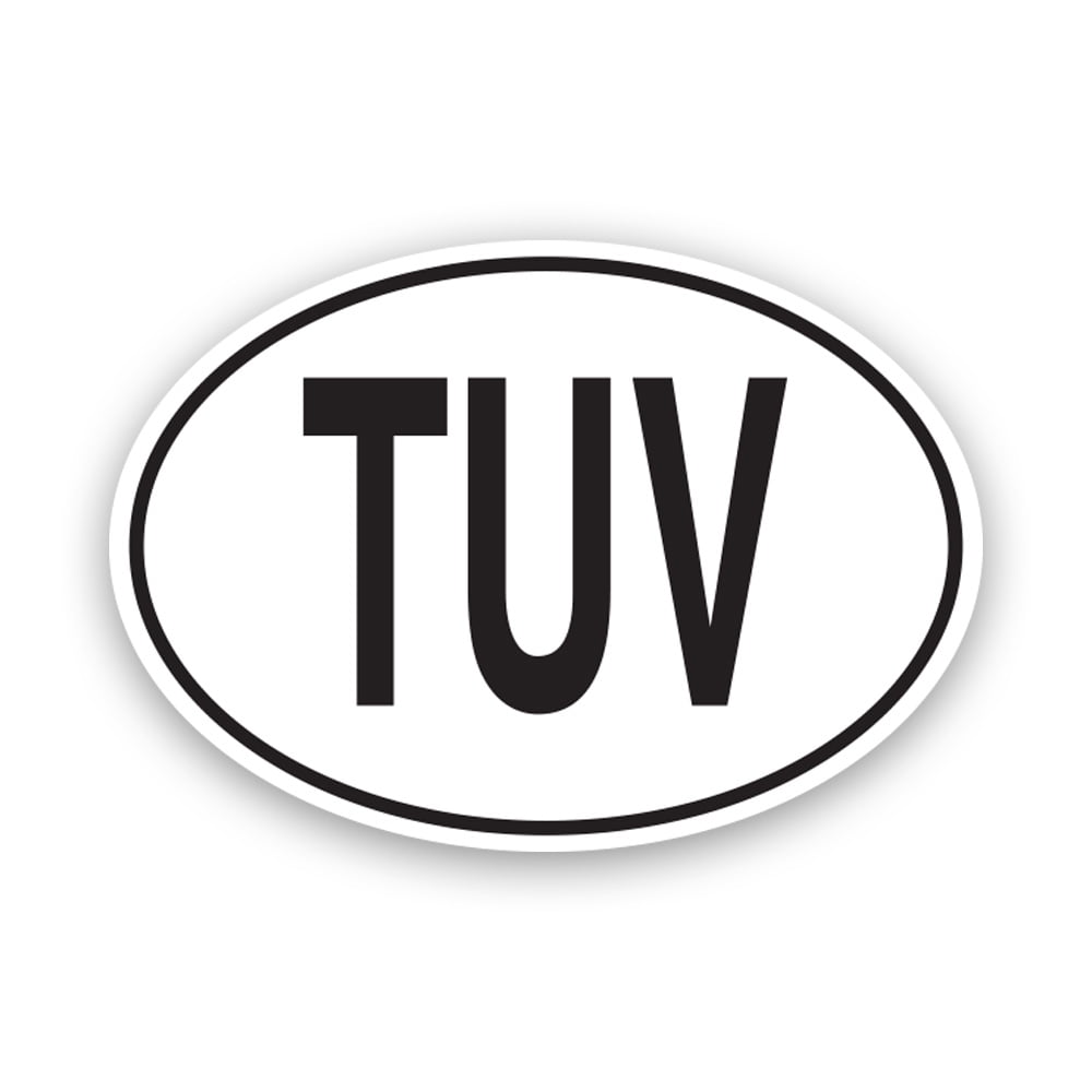 TUV Tuvalu Country Code Oval Sticker Decal - Self Adhesive Vinyl ...