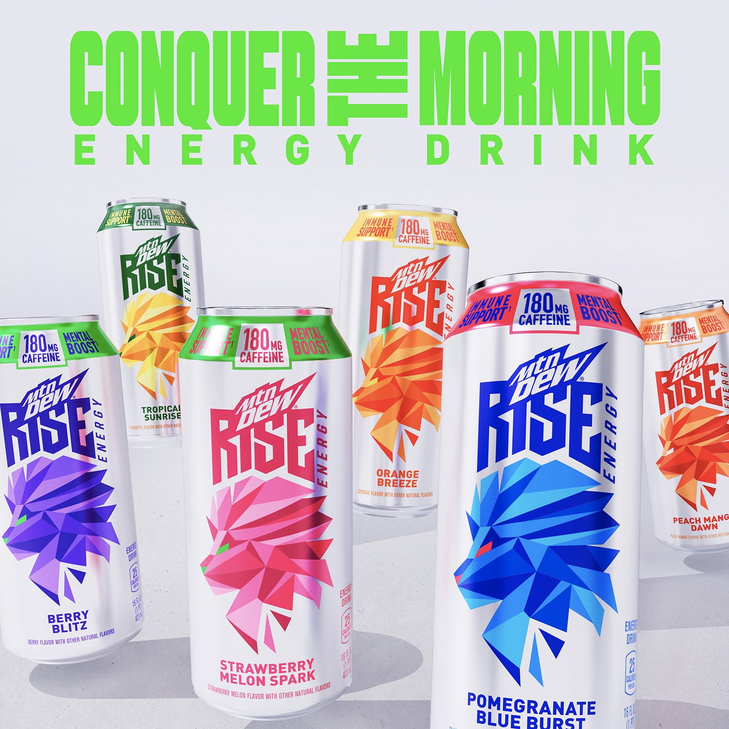 MTN DEW ENERGY, Pomegranate Blue Burst Energy Drink, 16 oz, 12 Pack ...