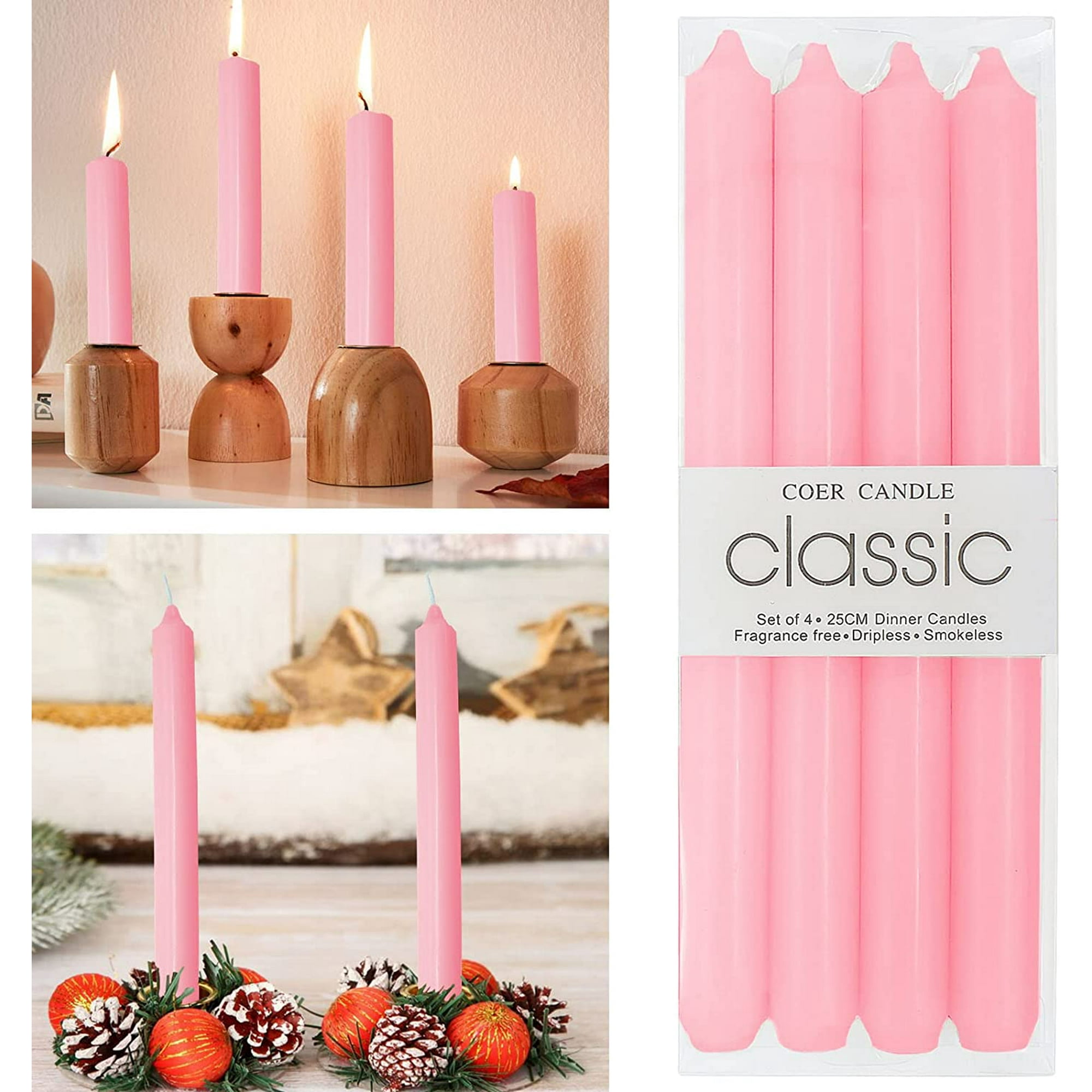Click here for Stoncel Pink Candles 10 In  12 Pack Pink Candle St... prices