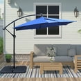 Abble 10ft Outdoor Hanging Offset Cantilever Umbrella with Crank - Navy ...