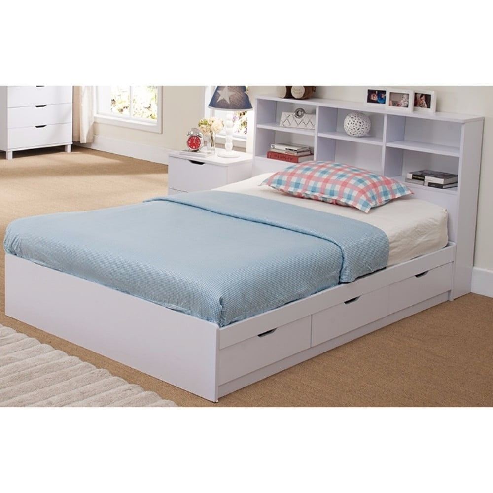 Contemporary Style Wooden Frame Full Size Chest Bed with 3 Drawers ...